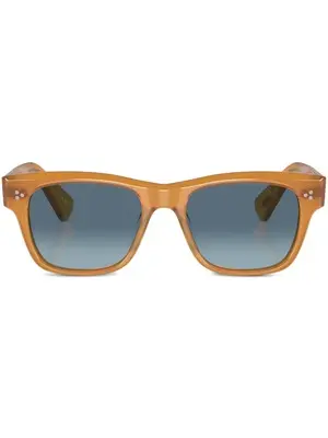 Oliver Spencer Birell Square-frame Sunglasses - Brown