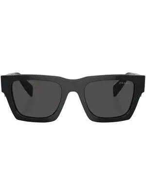 Prada Logo-lettering Square Sunglasses - Black