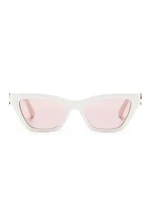 Cartier Logo-plaque Cat-eye Frame Sunglasses - White