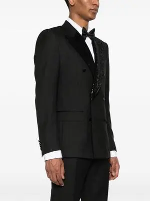Dolce & Gabbana Sequin-lapel Double-breasted Blazer