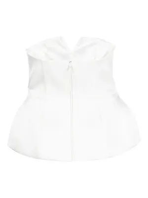 V:PM ATELIER Lumi Peplum-hem Satin Top