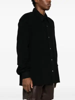 JIL SANDER Pointed-collar Alpaca Wool-blend Overshirt