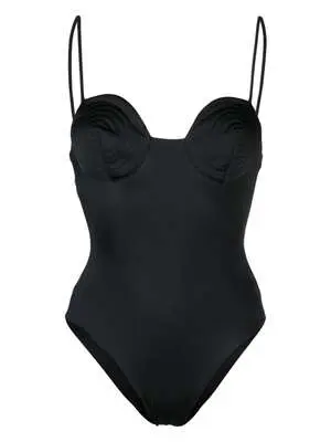 NOIRE SWIMWEAR Round-neck One-piece Swimsuit - Black