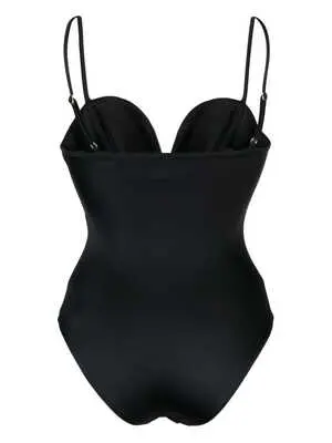 NOIRE SWIMWEAR Round-neck One-piece Swimsuit - Black