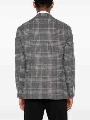 Brunello Cucinelli Check-pattern Wool-blend Blazer