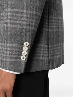 Brunello Cucinelli Check-pattern Wool-blend Blazer