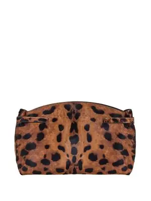 FERRAGAMO Large Studio Leopard-print Clutch Bag