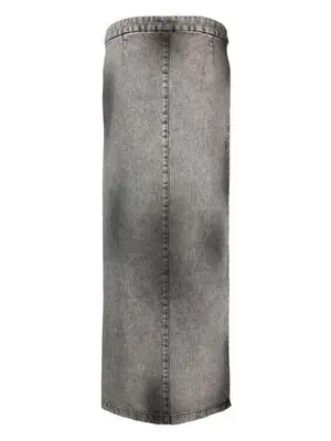 ALESSANDRO VIGILANTE Stonewashed Denim Skirt