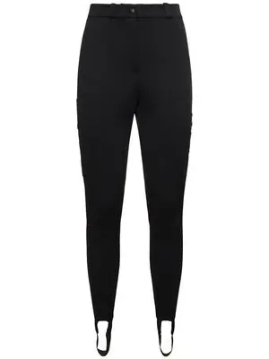 Casablanca High Waist Twill Leggings - Black