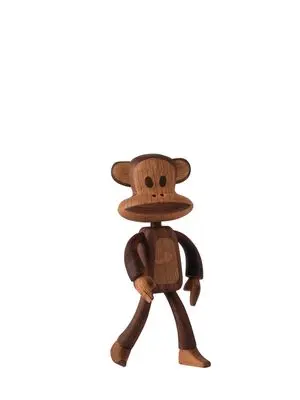 BOYHOOD Julius The Monkey Small Oak Figurine - Brown