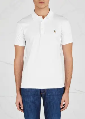 Polo Ralph Lauren Slim Pima Cotton Polo Shirt - White