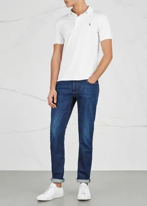 Polo Ralph Lauren Slim Pima Cotton Polo Shirt - White