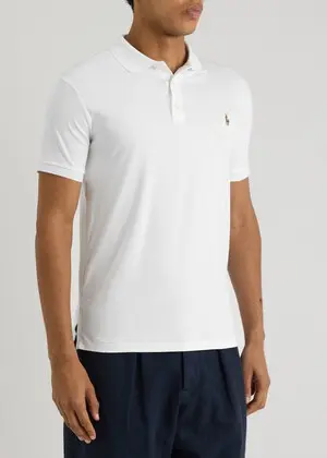 Polo Ralph Lauren Slim Pima Cotton Polo Shirt - White