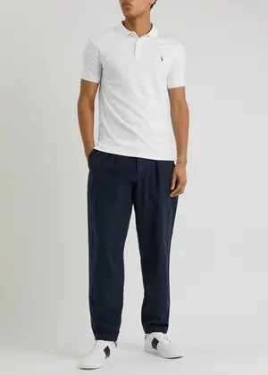 Polo Ralph Lauren Slim Pima Cotton Polo Shirt - White