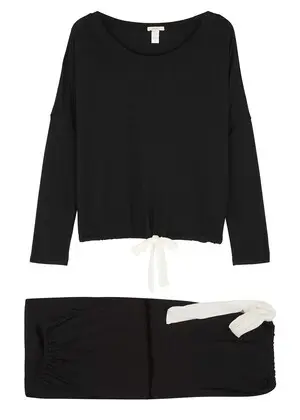 Eberjey Gisele Stretch-modal Pyjama Set - Black