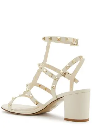 Valentino Garavani Rockstud 60 Leather Sandals - Ivory