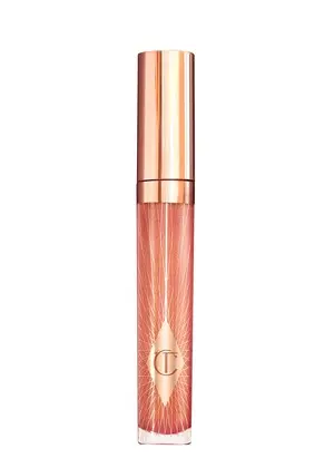 Charlotte Tilbury Collagen Lip Bath, Lip Gloss Full Look - Peachy Plump