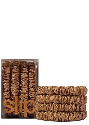 Slip SLIP Pure Silk Skinny Scrunchies Copper