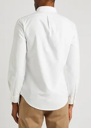 Polo Ralph Lauren Piqué Cotton Oxford Shirt - White