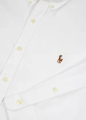 Polo Ralph Lauren Piqué Cotton Oxford Shirt - White