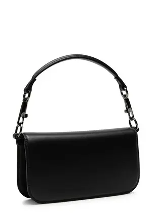 Valentino Garavani Locò Small Leather Shoulder Bag - Black
