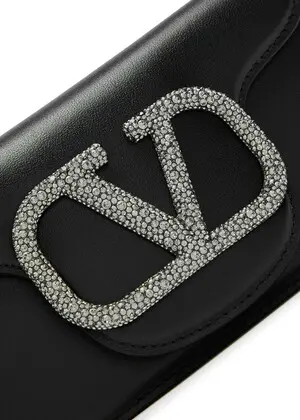 Valentino Garavani Locò Small Leather Shoulder Bag - Black