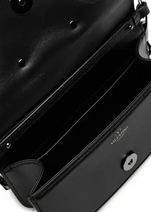 Valentino Garavani Locò Small Leather Shoulder Bag - Black