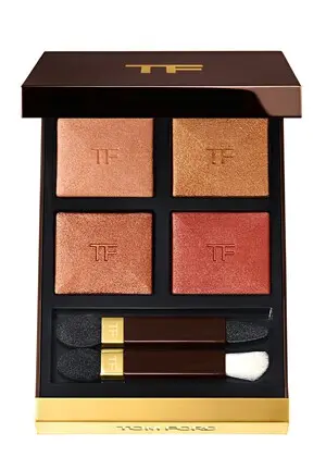 TOM FORD Eye Color Quad Eyeshadow, Bold Smoky Eye, Sheer Sparkle Satin Shimmer And Matte, Four Luxurious Finishes - Peach Dawn