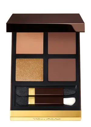 TOM FORD Eye Color Quad, Tiger Eye, Eyeshadow, Bold Smoky Eye, Sheer Sparkle Satin Shimmer And Matte, Four Luxurious Finishes Desert Fox