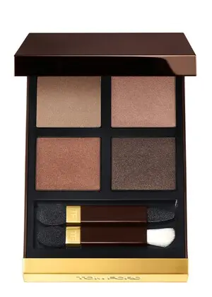 TOM FORD Eye Color Quad, Tiger Eye, Eyeshadow, Bold Smoky Eye, Sheer Sparkle Satin Shimmer And Matte, Four Luxurious Finishes Smoky Quartz