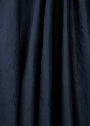 Vince Hammered Satin Midi Skirt - Navy
