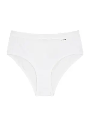 Chantelle Comfort Ribbed Stretch-cotton Briefs - White