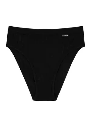 Chantelle Comfort High-cut Stretch-cotton Briefs - Black