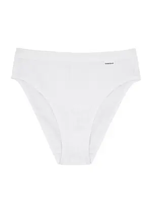 Chantelle Comfort High-cut Stretch-cotton Briefs - White