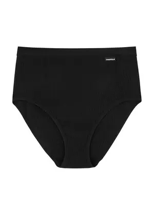 Chantelle Comfort High-waist Stretch-cotton Briefs Black