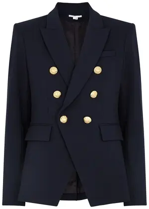 Veronica Beard Miller Dickey Crepe Blazer - Navy