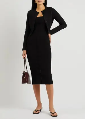 Victoria Beckham Vb Body Stretch-knit Cardigan