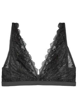 Wacoal Lace Perfection Soft-cup Bra - Charcoal