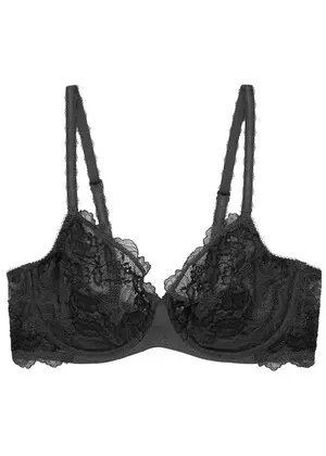 Wacoal Lace Perfection Underwired Bra Charcoal
