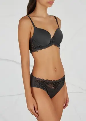 Wacoal Lace Perfection Contour Bra - Charcoal