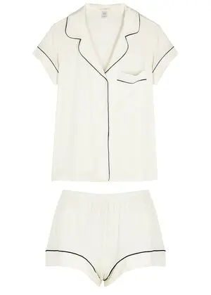 Eberjey Gisele Stretch-jersey Pyjama - Ivory