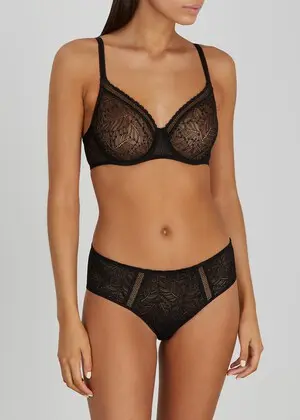 Simone Perele Comete Lace Briefs - Black