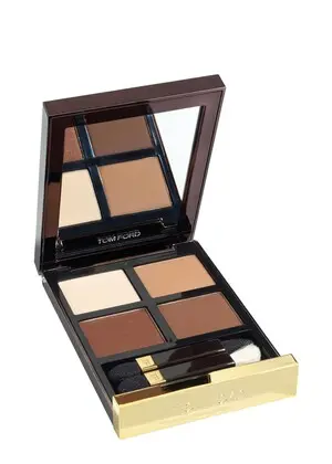 TOM FORD Eye Color Quad, Golden Mink, Eyeshadow, Bold Smoky Eye, Sheer Sparkle Satin Shimmer And Matte, Four Luxurious Finishes Cocoa Mirage