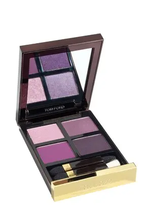 TOM FORD Eye Color Quad, Golden Mink, Eyeshadow, Bold Smoky Eye, Sheer Sparkle Satin Shimmer And Matte, Four Luxurious Finishes Violet Dusk