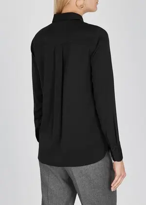 Vince Stretch-silk Shirt - Black