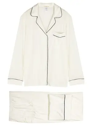 Eberjey Gisele Stretch-jersey Pyjama - Ivory