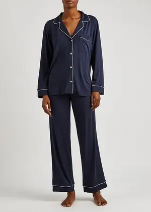 Eberjey Gisele Stretch-jersey Pyjama - Navy