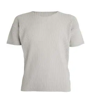 Issey Miyake Pleated T-shirt - Grey