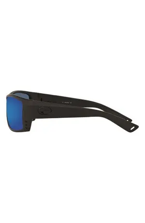COSTA DEL MAR 61mm Rectangle Sunglasses - Black Blue Polarized Plastic