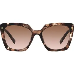 Prada Prada 52mm Square Sunglasses Brown Tort
